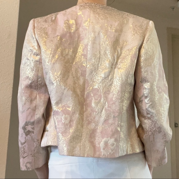 Jackets & Coats | Gold Thread Beaded Blazer Jacket Macaron Pink | Poshmark